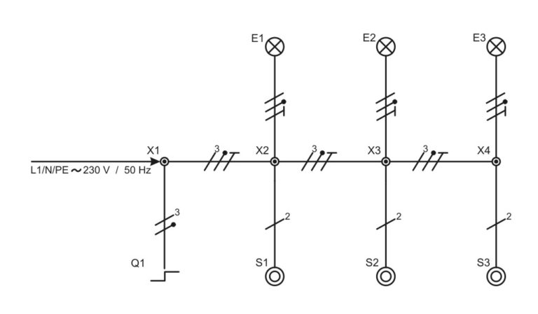 Tasterschaltung: Taster anschließen
